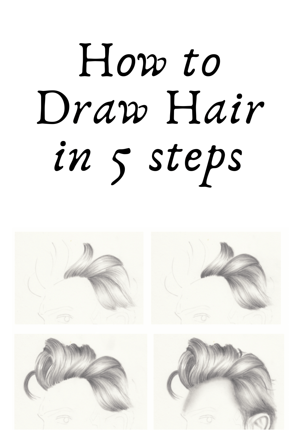 15 Easy Tutorials How To Draw Realistic Hair How To Draw Tutorials